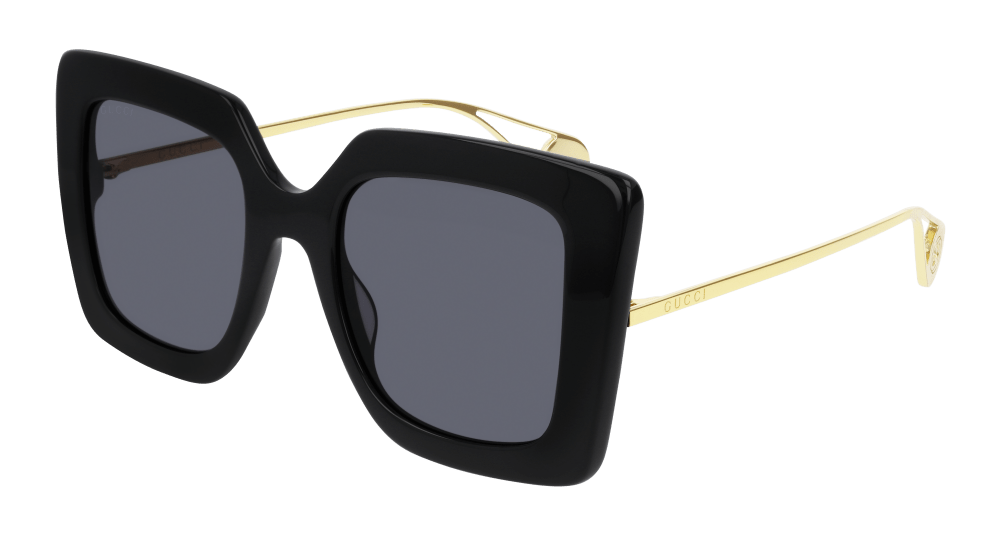 Gucci Sunglass Woman Black Gold Grey Gg0435S-001 – Sedgars SA