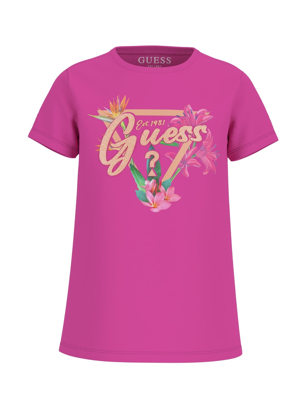 Guess Girls Short Sleeve Dark Pink T-Shirt – Sedgars SA
