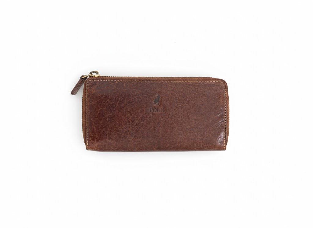 Polo Hamilton Zip Around Purse Brown – Sedgars SA